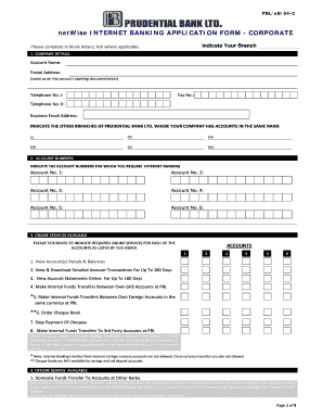 Fillable Online NetWise INTERNET BANKING APPLICATION FORM - CORPORATE Fax Email Print - pdfFiller