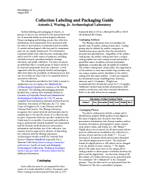 Fillable Online waring westga Collection Labeling and Packaging Guide ...