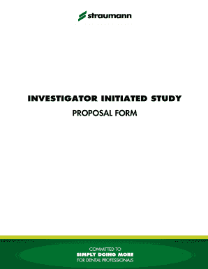 Fillable Online straumann PROPOSAL FORM - Straumann - straumann Fax ...