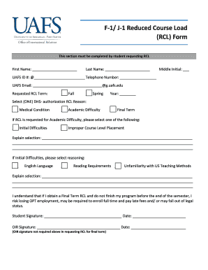 Fillable Online international uafs Reducing your course load as UAFS ...