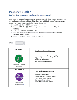 Fillable Online Pathway Finder - CA Career Cafe Fax Email Print - pdfFiller