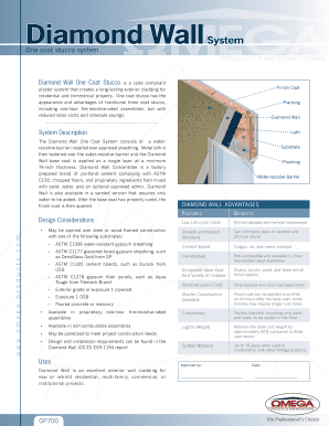 Fillable Online Diamond Wall - bOmegab bProductsb International Fax ...