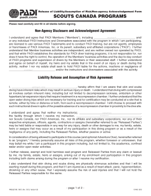 Fillable Online Release of Liability/Assumption of Risk/Nonagency ...