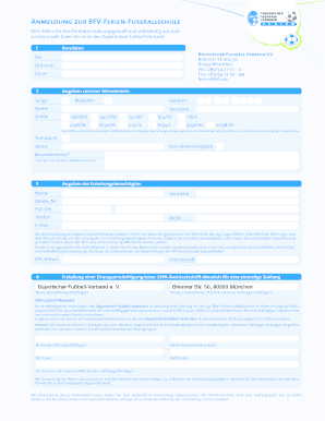Ausfüllbar Online ferien bfv Bitte fllen Sie das Formular ordnungsgem ...