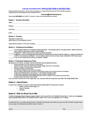 Fillable Online Application Form for INSTRUCTORs - bbluelinetacticalbbcomb Fax Email Print ...