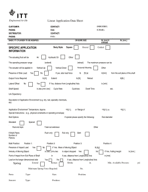 Fillable Online Linear Application Data Sheet - Compact Automation Fax ...