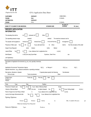 Fillable Online GVA Application Data Sheet - Compact Automation Fax Email Print - pdfFiller
