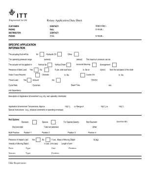 Fillable Online Rotary Application Data Sheet - Compact Automation Fax Email Print - pdfFiller