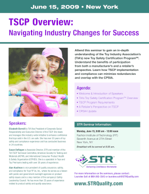 Fillable Online TSCP Overview - Industries Fax Email Print - pdfFiller