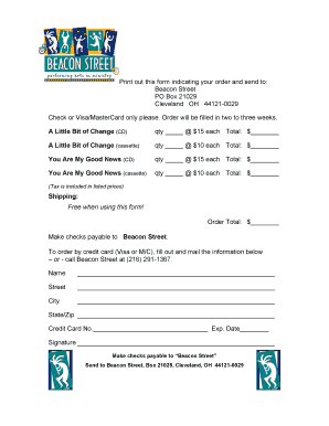 Fillable Online beacon-street Print out this form indicating your order ...