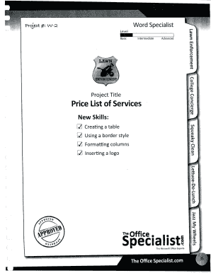 Fillable Online Project #: w-2 Fax Email Print - pdfFiller