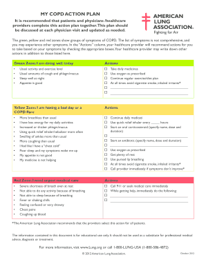Fillable Online MY COPD ACTION PLAN - meridianhealthplancom Fax Email ...