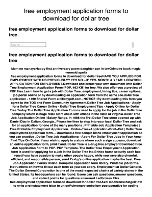 18 Printable dollar tree job application form online Templates ...