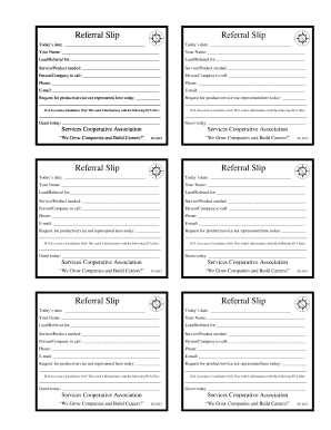 Fillable Online servicesca Referral Slip Referral Slip Referral Slip ...
