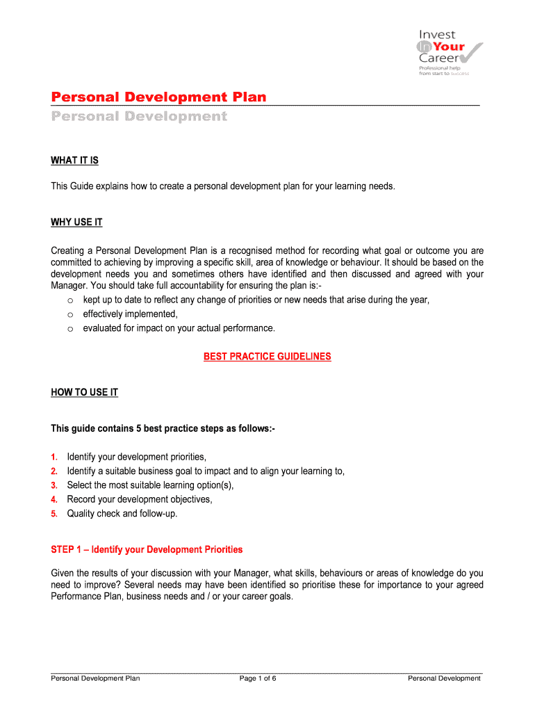 Fillable Online This Guide explains how to create a personal ...