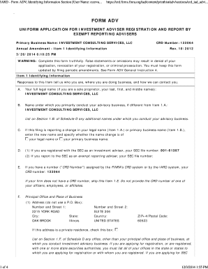 Fillable Online ftp leesburgflorida IARD - bFormb ADV bIdentifyingb ...