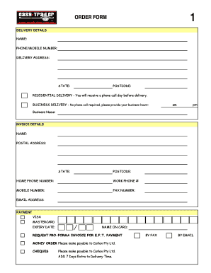 Fillable Online Easy Trailer Order amp Accessories Form NEW Fax Email ...