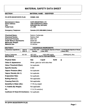 Fillable Online MSDS PH UP-PH BOOSTER-ADJUST UPdoc Fax Email Print ...
