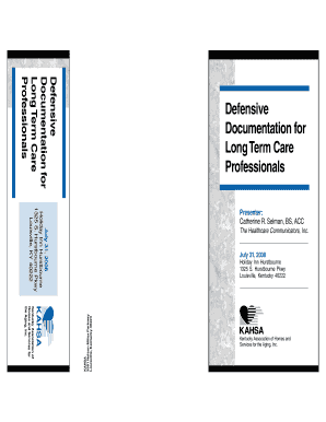 Fillable Online Defensive Documentation for Long Term Care ...