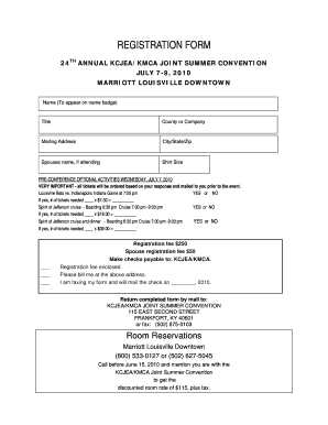 Fillable Online kcjea REGISTRATION FORM - kcjeaorg Fax Email Print ...