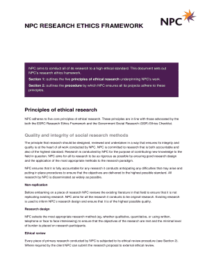 Fillable Online thinknpc NPC RESEARCH ETHICS FRAMEWORK - thinknpcorg ...