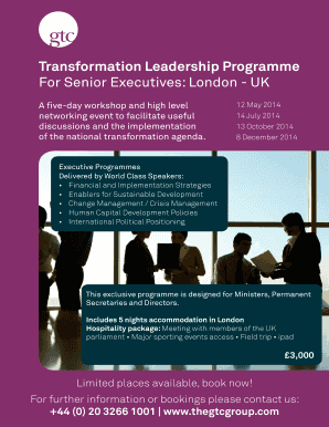Fillable Online Transformation Leadership Programme Fax Email Print ...