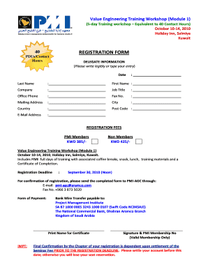 Fillable Online Project management professional (pmp) - PMI-AGC Kuwait ...