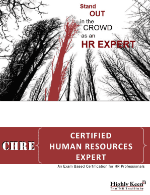 Fillable Online CHRE CERTIFIED HUMAN RESOURCES EXPERT An Exam Based ...