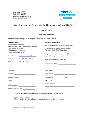 Fillable Online Systematic Reviews in Health Care - Education - Centre ...