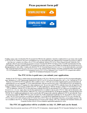 Fillable Online Ptcas payment form pdf - WordPresscom Fax Email Print ...