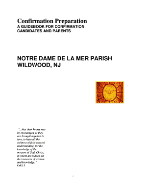 Fillable Online notredamedelamer Confirmation Preparation A GUIDEBOOK ...