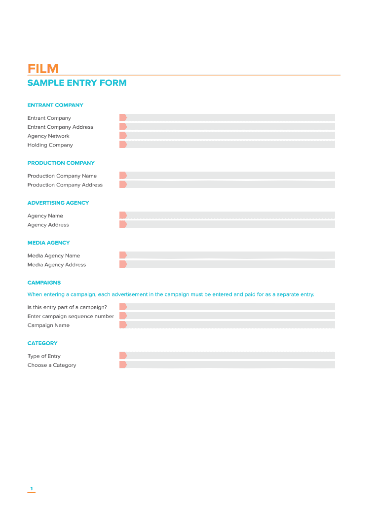 Fillable Online ENTRANT COMPANY Fax Email Print - pdfFiller