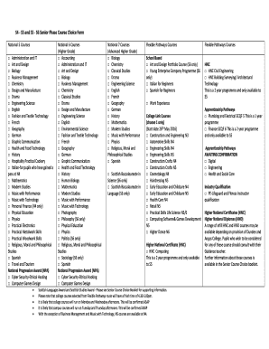 Fillable Online grove ea dundeecity sch S4 - S5 and S5 - S6 Senior ...