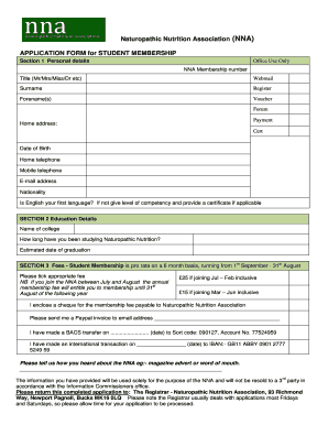 Fillable Online NNA Membership number Fax Email Print - pdfFiller