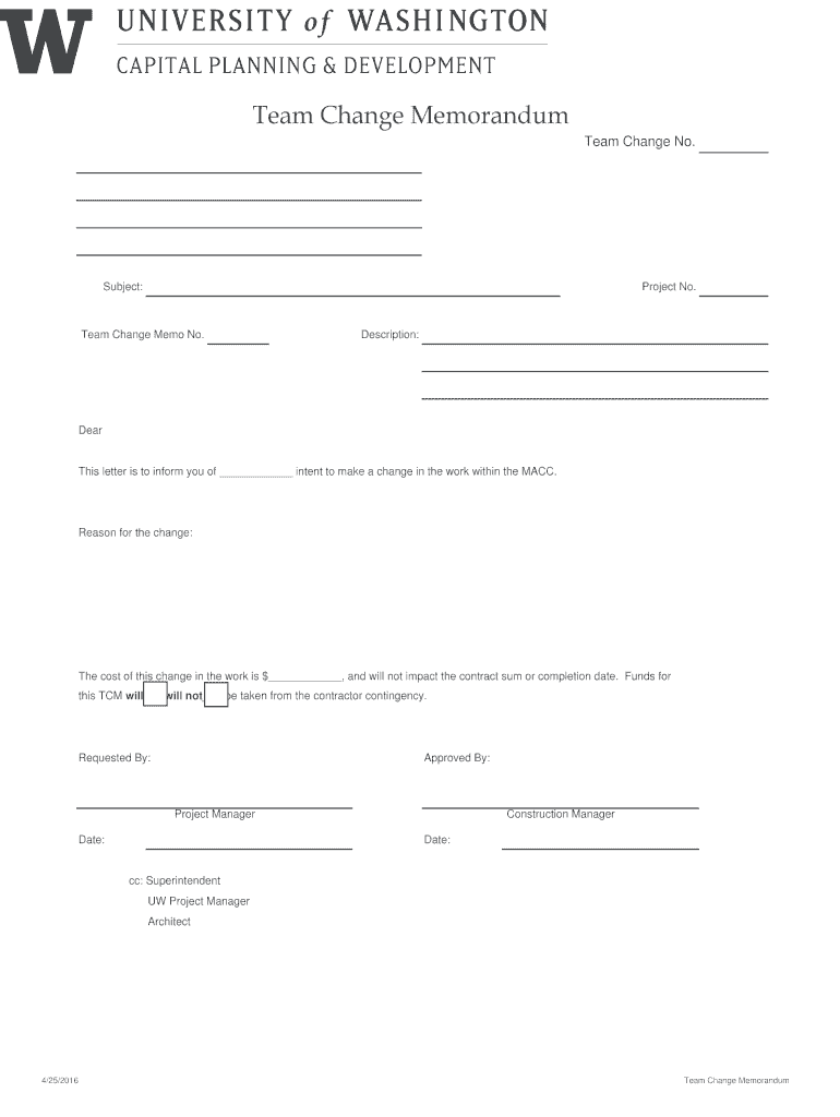 Fillable Online cpo uw March - Capital Projects Office - University of ...