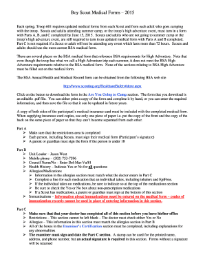Fillable Online Boy Scout Medical Forms Fax Email Print - pdfFiller