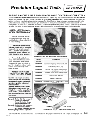 Fillable Online Precision Layout Tools Fax Email Print - pdfFiller