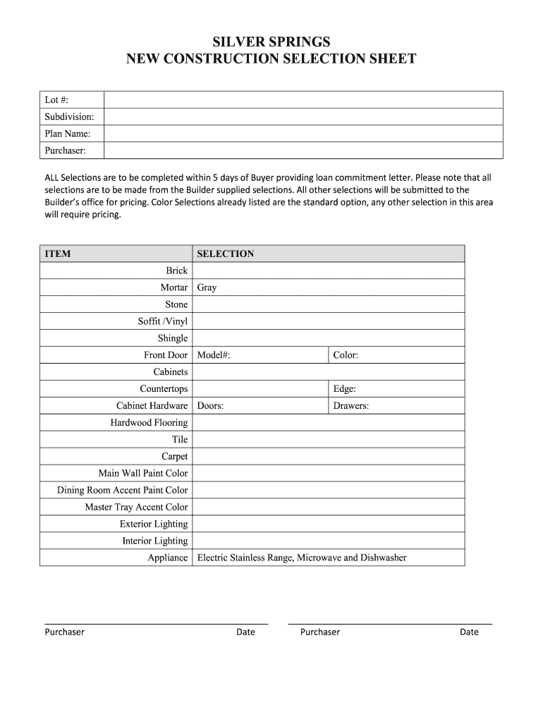 Construction Allowance Spreadsheet Fill Online Printable Fillable Blank PdfFiller