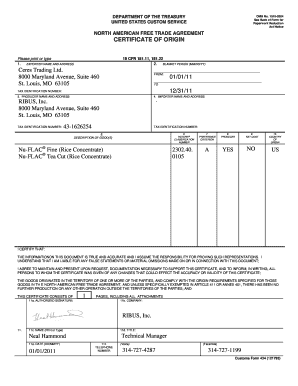 Fillable Online EXPORTER NAME AND ADDRESS 19 CFR 181 Fax Email Print ...