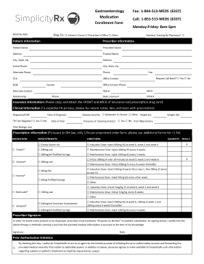 Fillable Online Gastroenterology Referral Form - SimplicityRx Fax Email ...