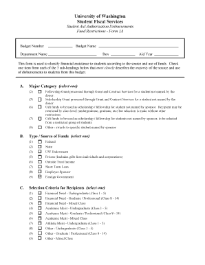 Fillable Online soc washington University of Washington Student Fiscal ...