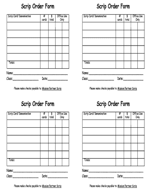 Fillable Online Scrip Order Form - St Paul Lutheran Church Fax Email ...