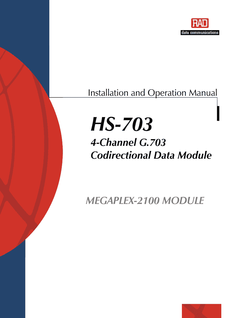 Fillable Online rad-russia HS-703 MEGAPLEX-2100 MODULE - rad-russia Fax ...