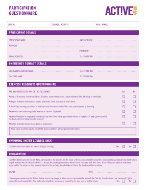 Fillable Online parentvoice PARTICIPATION QUESTIONNAIRE - Parentvoice ...