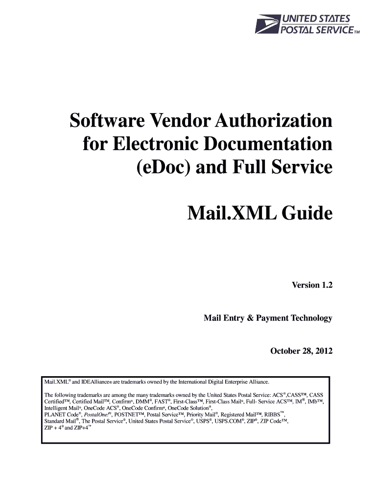 Fillable Online Software Vendor Authorization for Electronic Documentation (eDoc) and Full ...