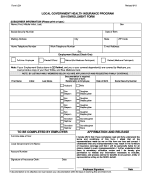 LGHIP Enrollment Form (LG01) - Alabama State Employees ... - Alseib ...