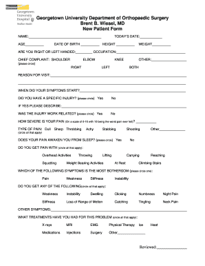 Fillable Online New Patient Form - MedStar Health Fax Email Print ...
