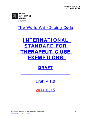 Fillable Online ukad org International standard for therapeutic use ...