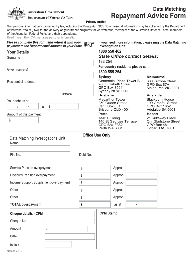 Fillable Online Repayment Advice Form Fax Email Print - pdfFiller