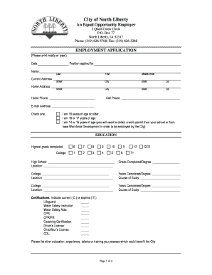 Fillable Online northlibertyiowa Click here - City of North Liberty Fax ...